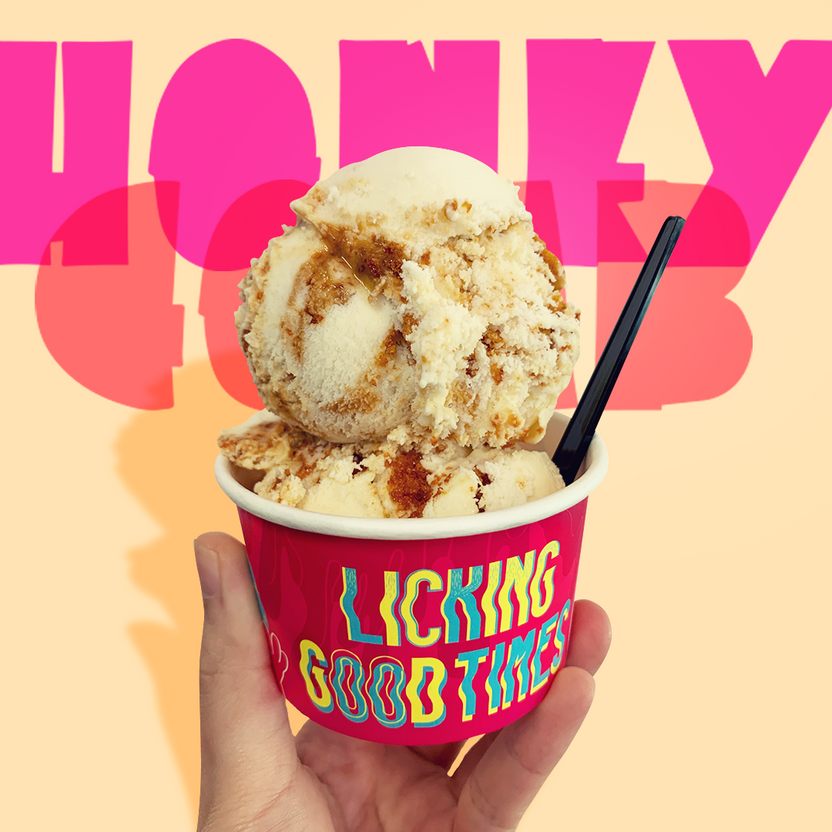 Honey Comb Ice Cream Singapore | Crunchy Toffee, Gooey Honey Bliss ...